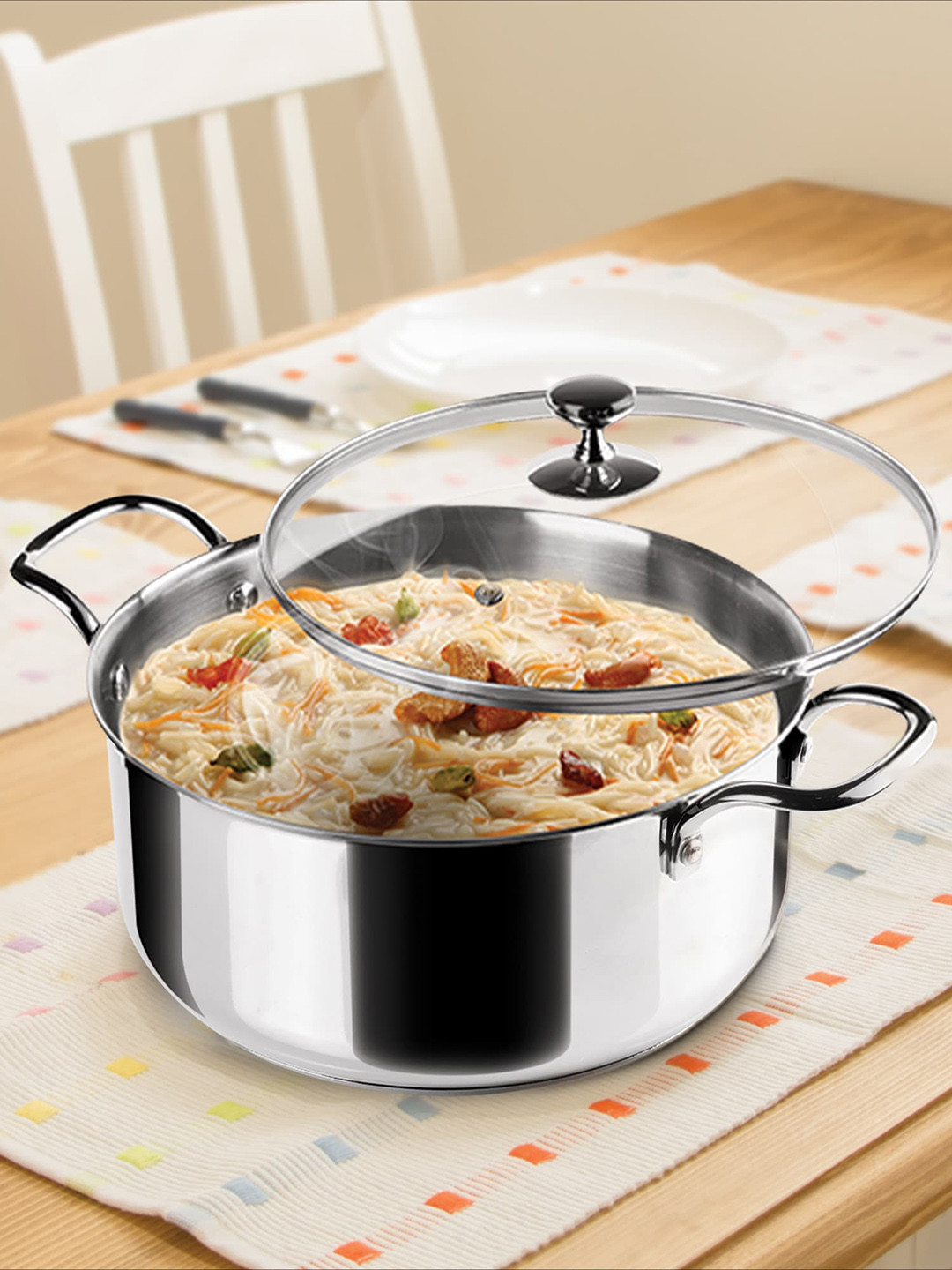 Buy Milton Pro Cook Stainless Steel Sandwich Bottom Casserole 4.1 L ...