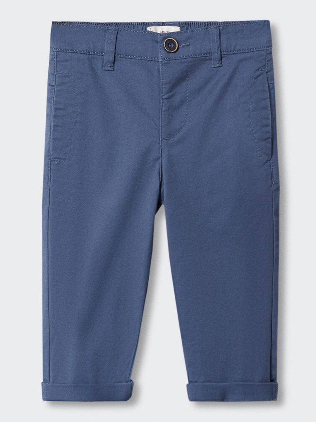 Buy Mango Kids Boys Mid Rise Regular Fit RegularChinos - Trousers for ...