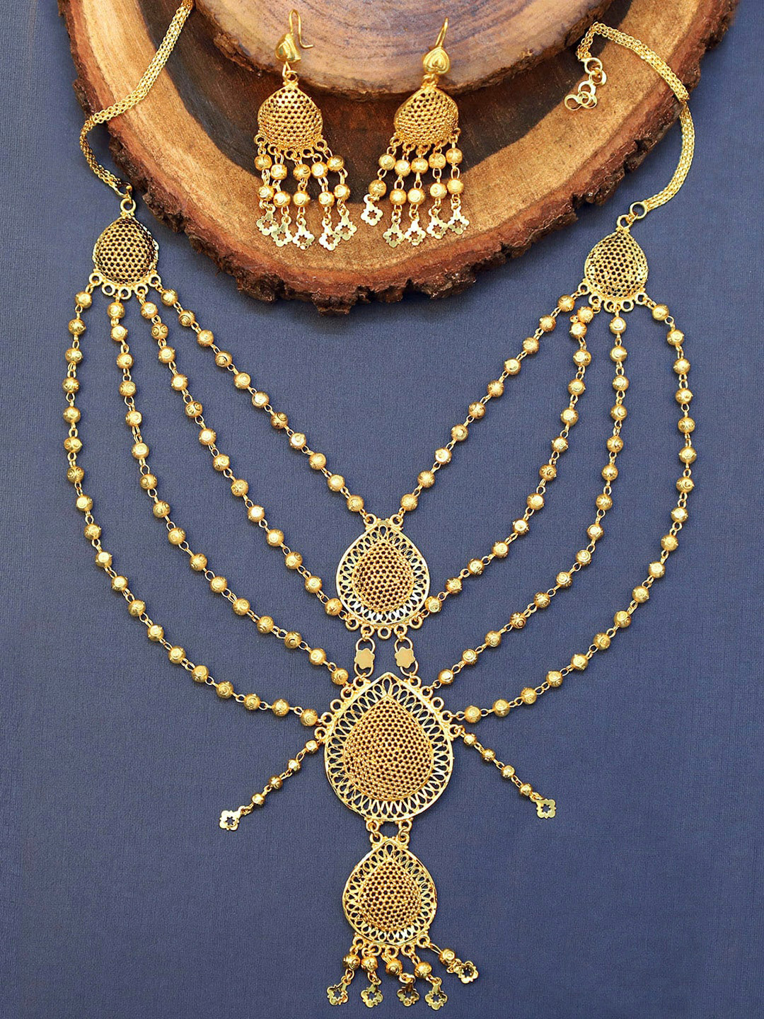 Buy Alamod Gold Plated Bridal Jewellery Set - Jewellery Set for Women ...