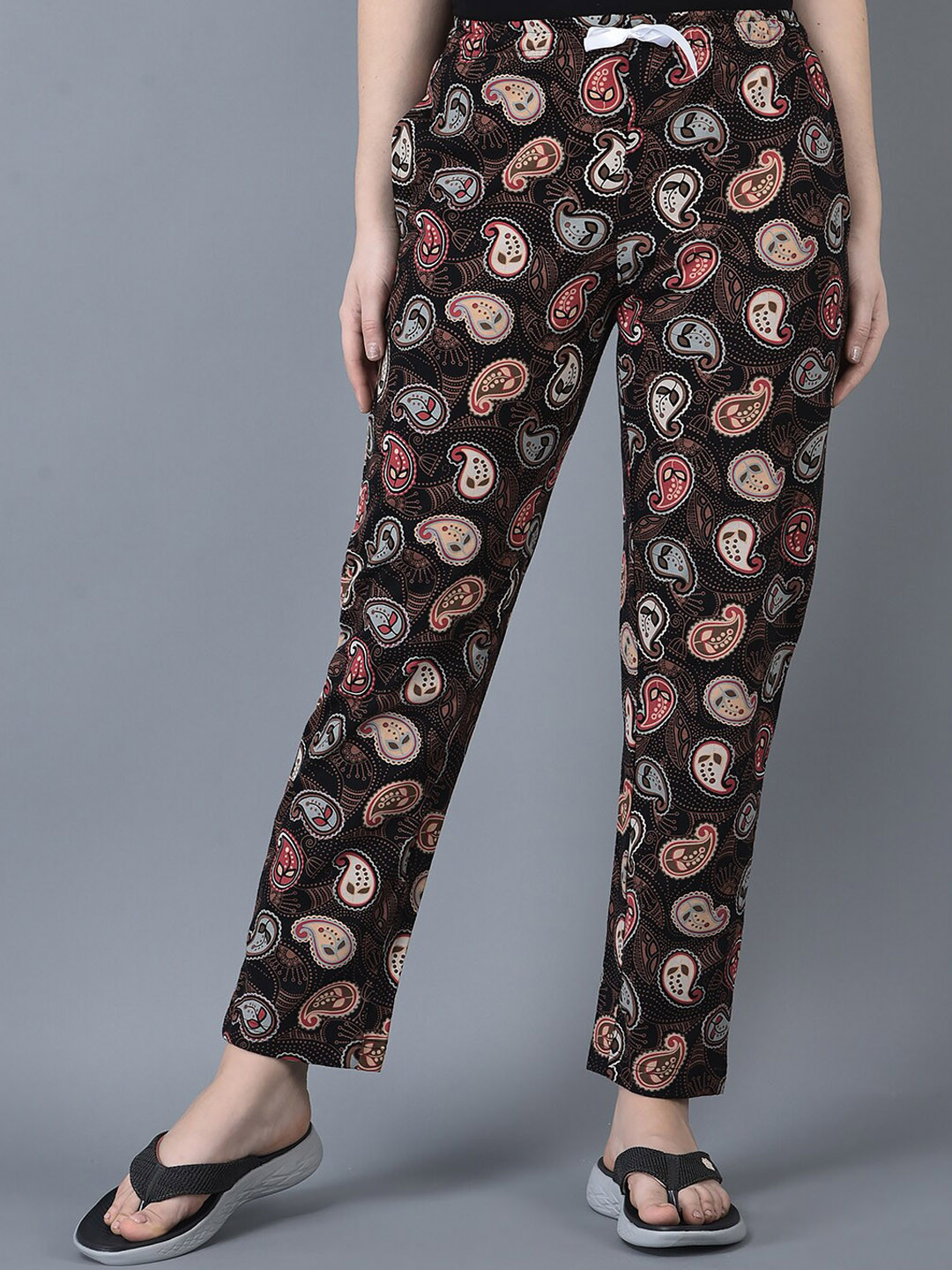 Buy Dollar Missy Women Printed Mid Rise Cotton Lounge Pants - Lounge ...