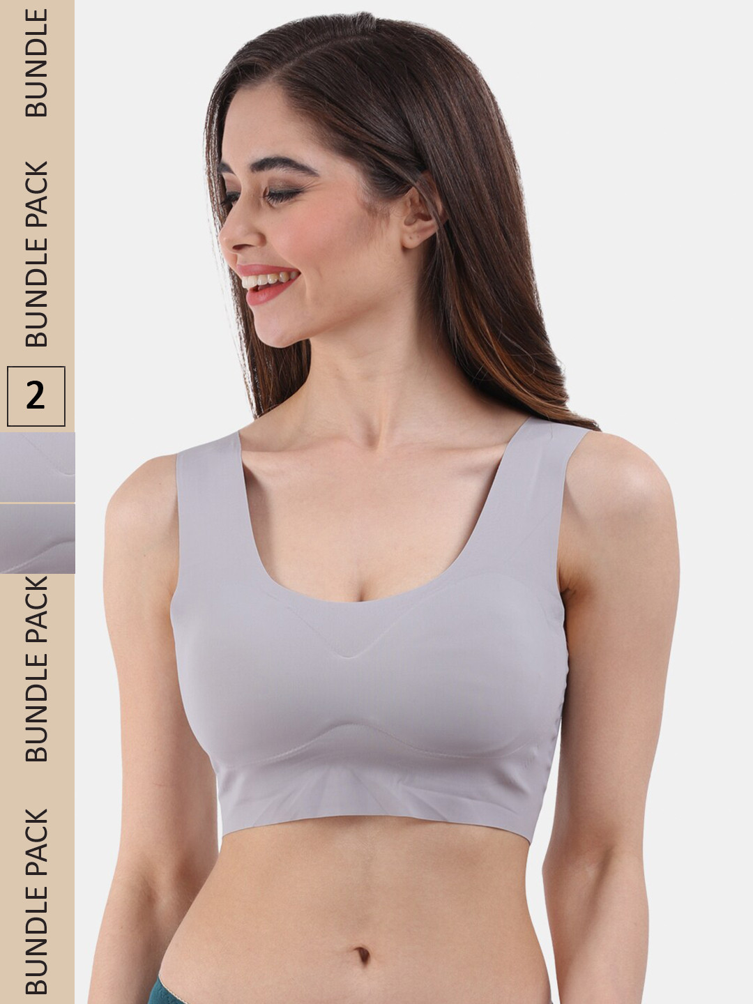 Buy Amour Secret Pack Of 2 Lightly Padded Dry Fit All Day Comfort Seamless Sports Bra - Bra for ...