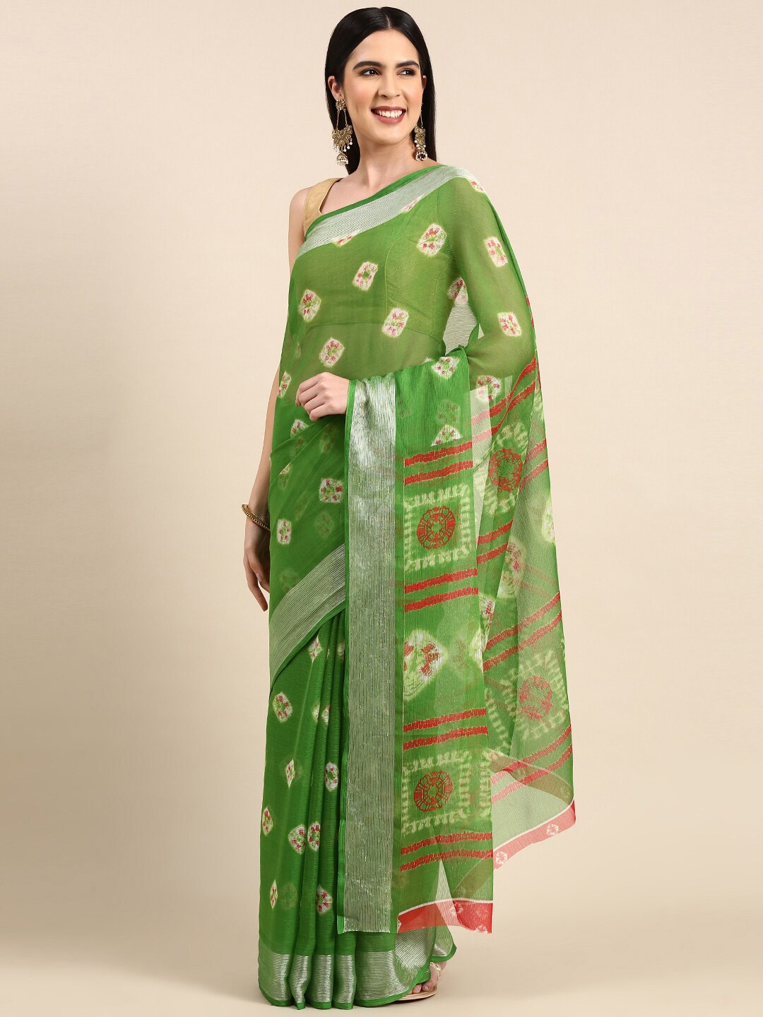 Buy Anouk Ethnic Motifs Printed Pure Chiffon Saree Sarees For Women