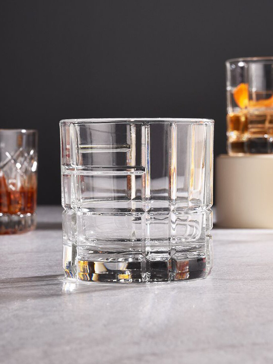 Buy Ocean Traze Ftr Double Rock Transparent 6 Pieces Whiskey Glasses ...