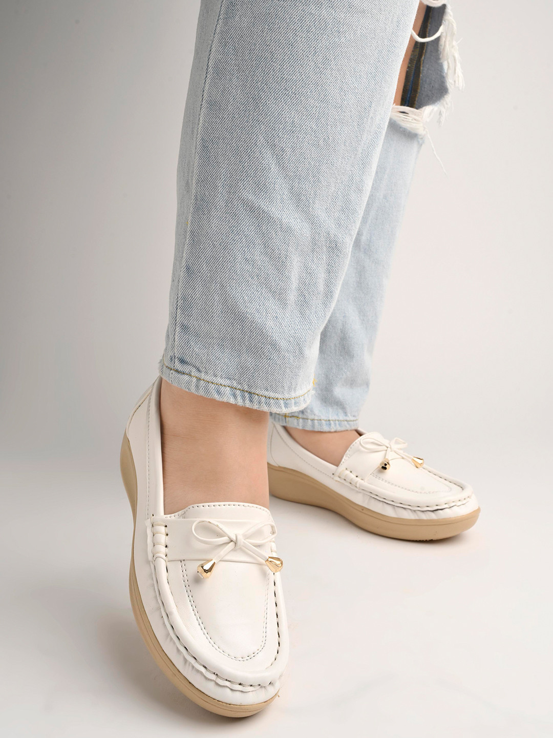 Buy Shoetopia Women Round Toe Slip On Loafers - Casual Shoes for Women ...