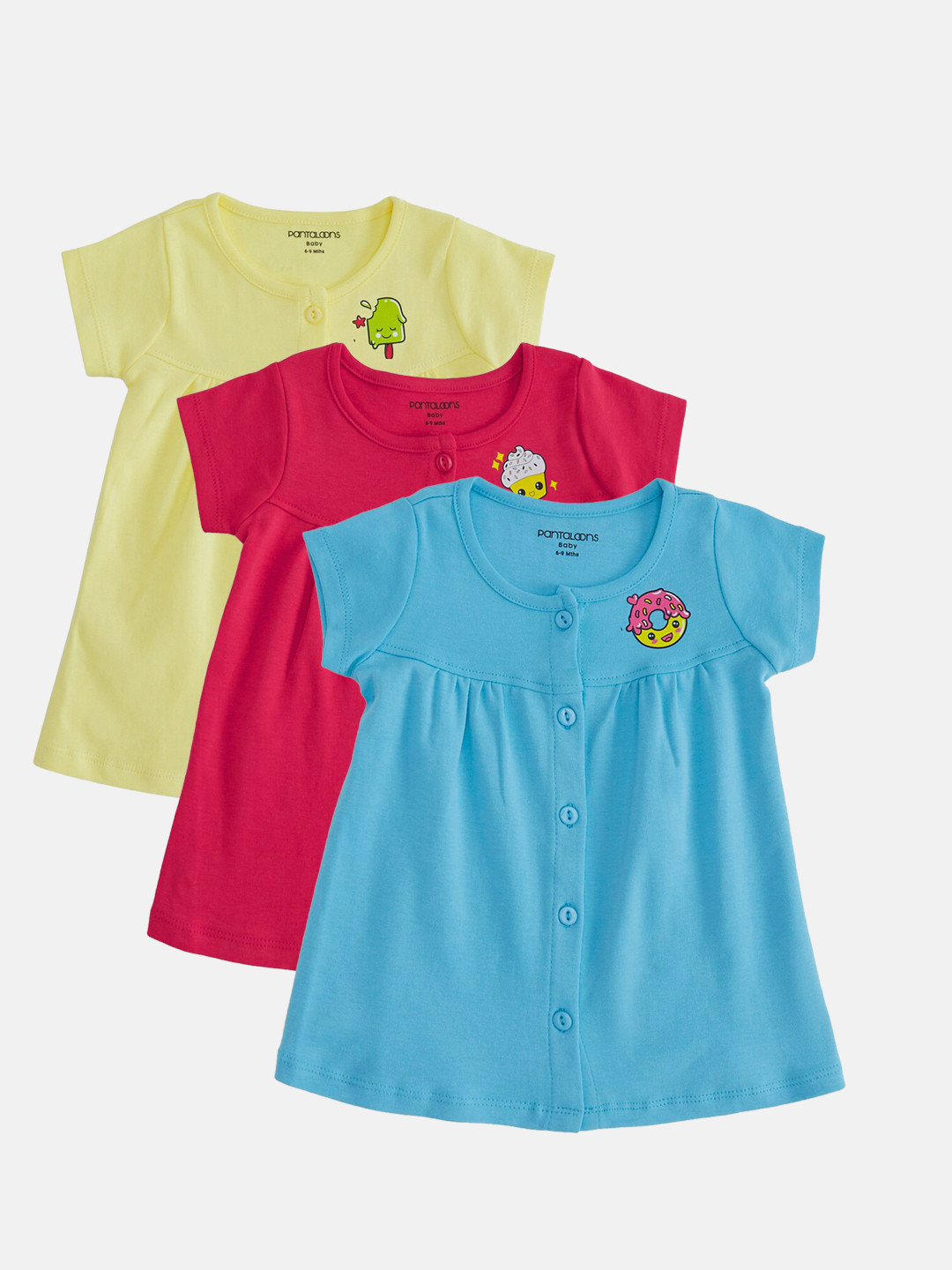 Buy Pantaloons Baby Infant Girls Pack Of 3 A Line Dress - Dresses for ...
