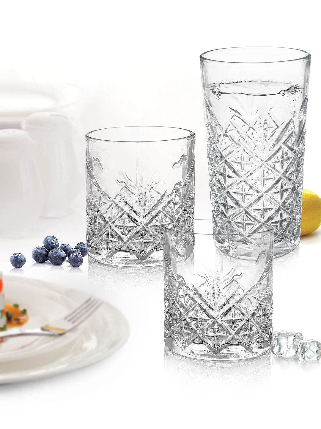 Buy Treo Barley 285 Water 6 Pieces Transparent Glass Tumblers 290 Ml ...