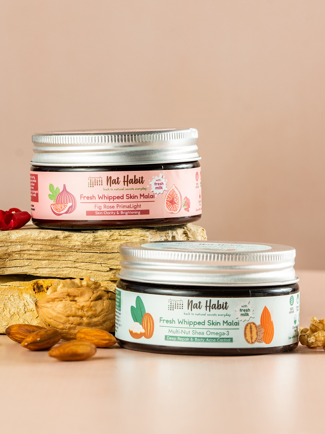 Buy Nat Habit Set Of 2 Multi Nut Shea Omega 3 Fig Rose Prima Light For ...