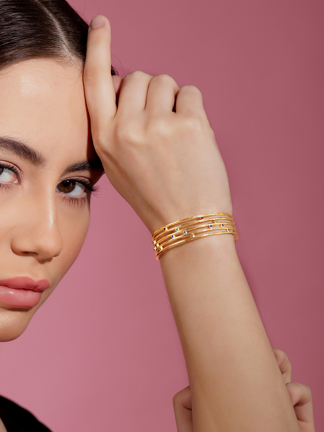 Buy Rubans Voguish Women Gold Plated Cuff Bracelet - Bracelet for Women ...