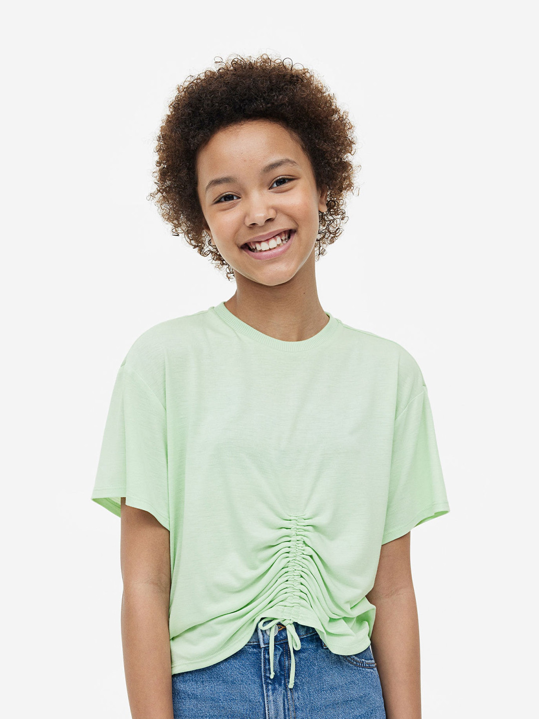Buy H&M Girls Drawstring T Shirt - Tshirts for Girls 22235818 | Myntra