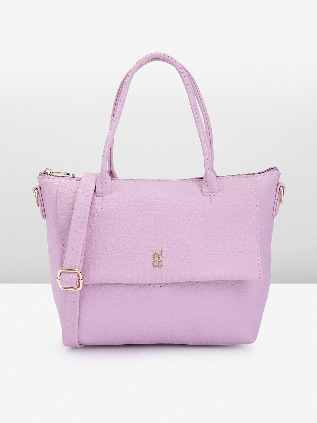 Buy Baggit Violet Animal Textured PU Structured Handheld Bag - Handbags ...