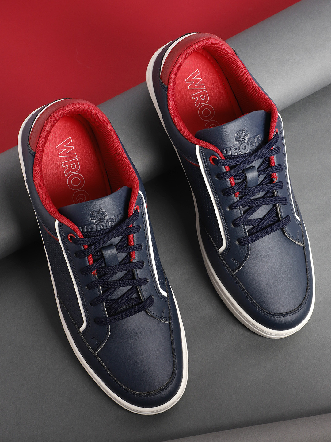 Buy WROGN Men Perforated Detail Sneakers - Casual Shoes for Men ...