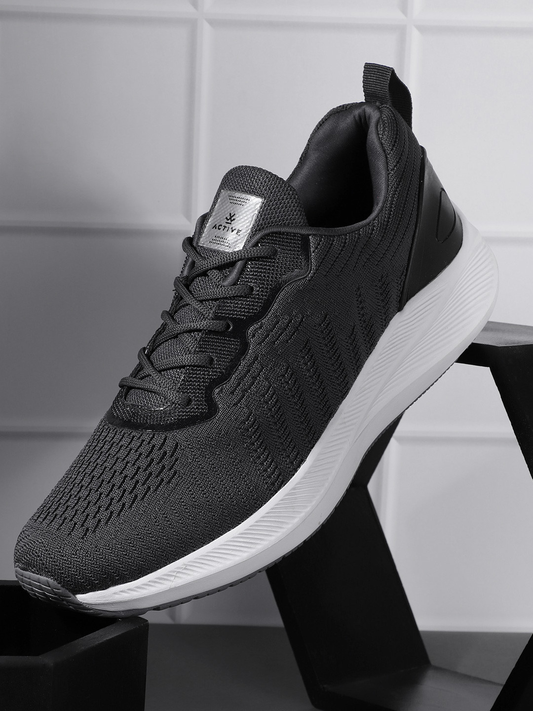 Buy WROGN ACTIVE Men Woven Design Running Shoes - Sports Shoes for Men ...