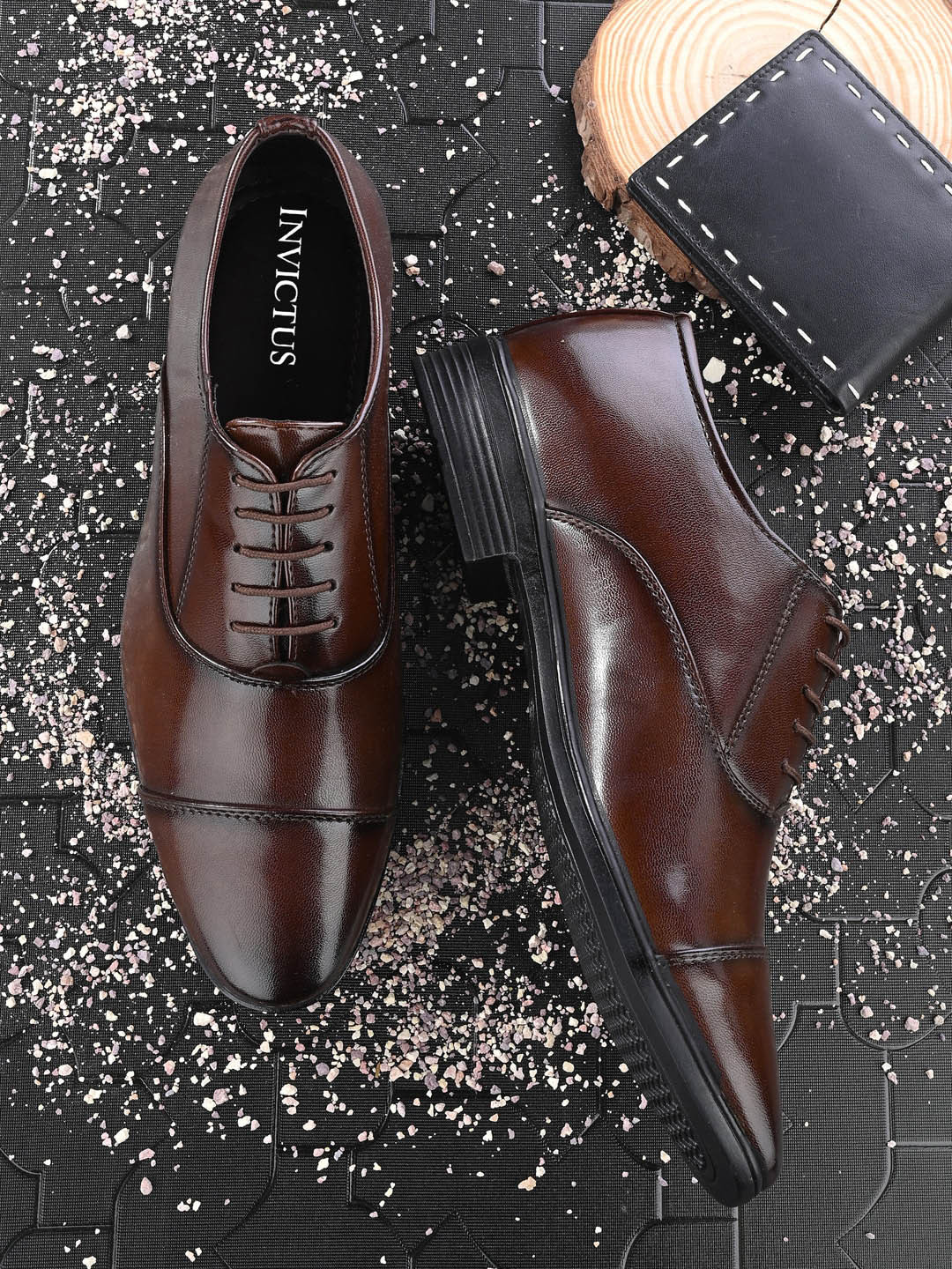 Buy INVICTUS Men Textured Formal Oxfords - Formal Shoes for Men ...