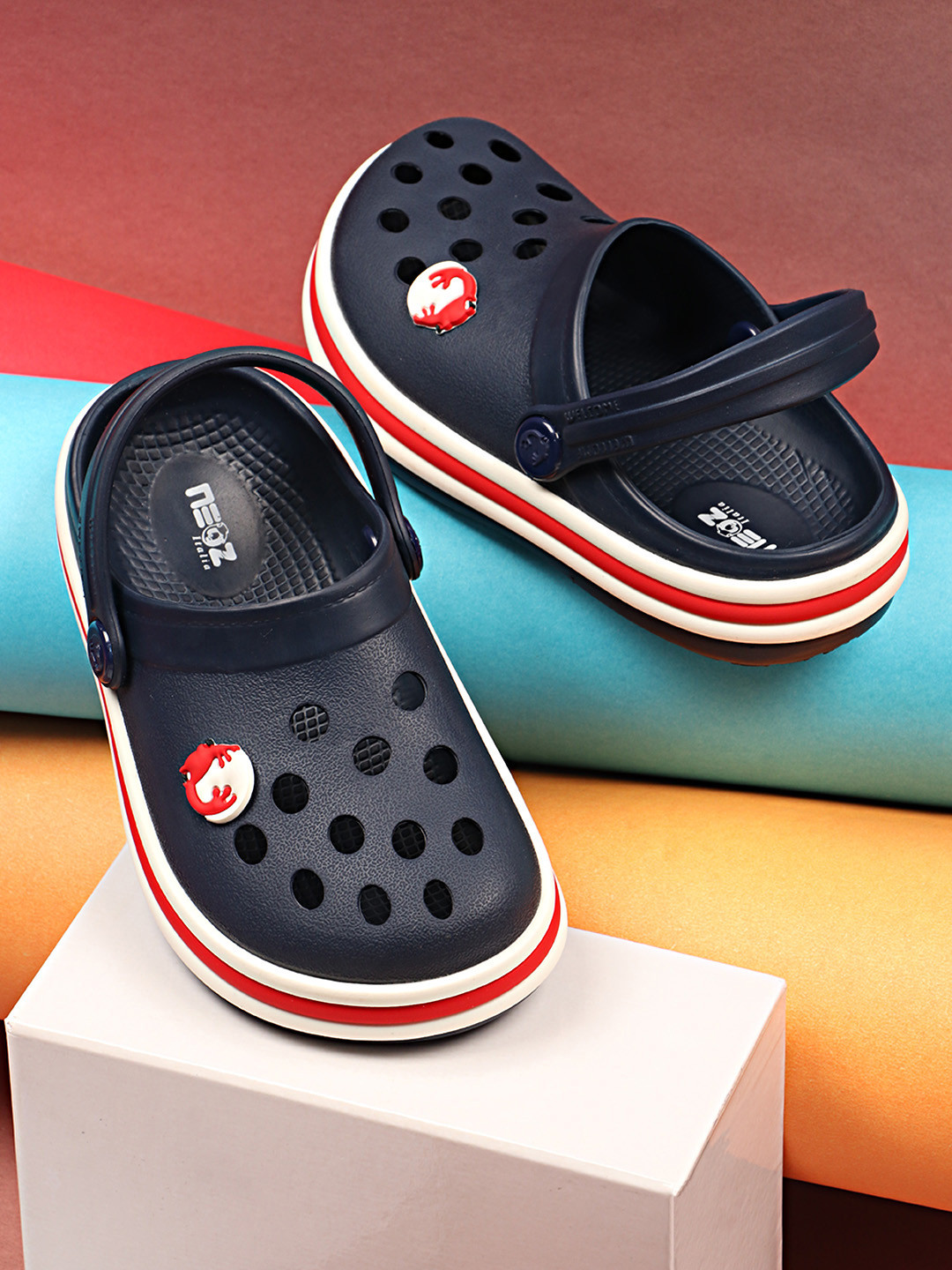 Buy NEOZ Kids Embellished Rubber Clogs - Flip Flops for Unisex Kids ...