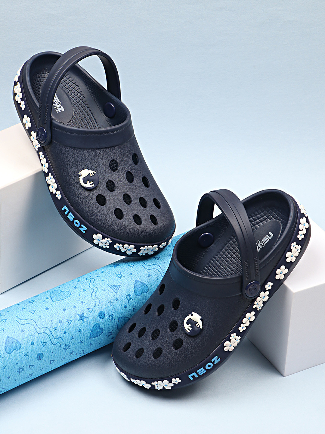 Buy NEOZ Kids Embellished Printed Rubber Clogs - Flip Flops for Unisex ...
