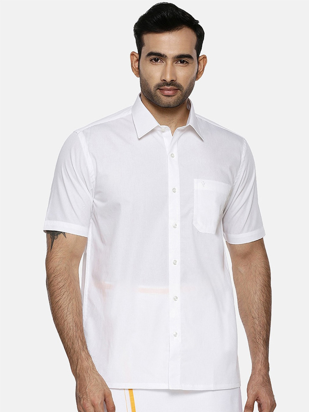 Buy Ramraj Men Original Regular Fit Pure Cotton Casual Shirt - Shirts ...