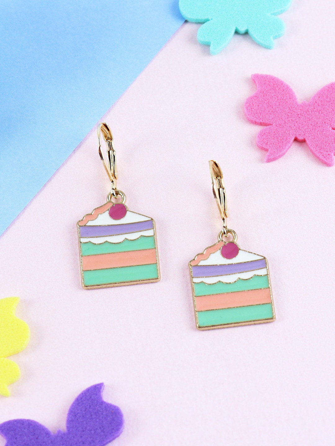 Buy Asthetika Kids Gold Plated Contemporary Drop Earrings - Earrings ...