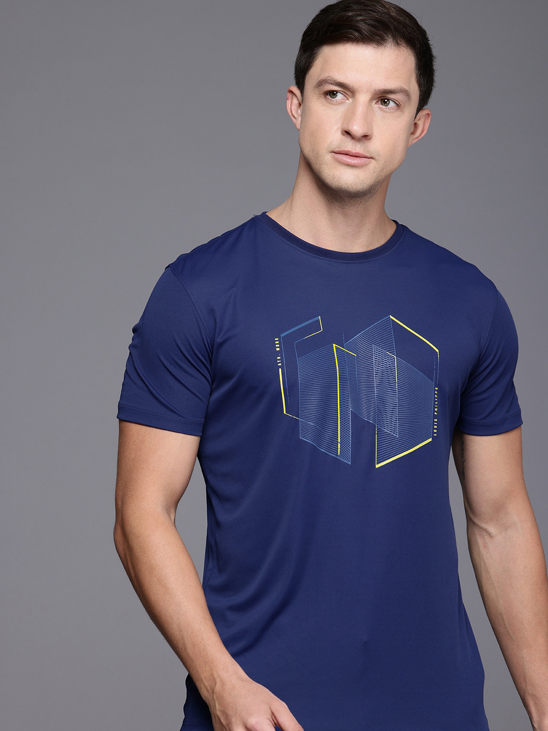 Buy Louis Philippe Ath.Work Graphic Printed Slim Fit T Shirt - Tshirts ...