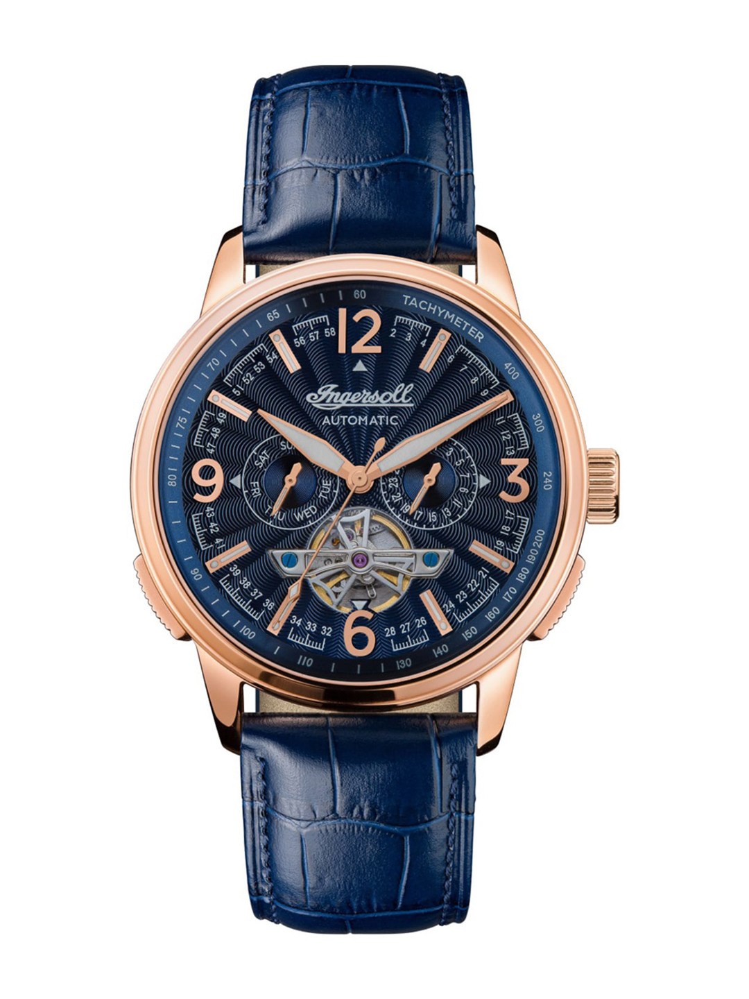 Buy Ingersoll Men Leather Straps Analogue Multi Function Automatic ...