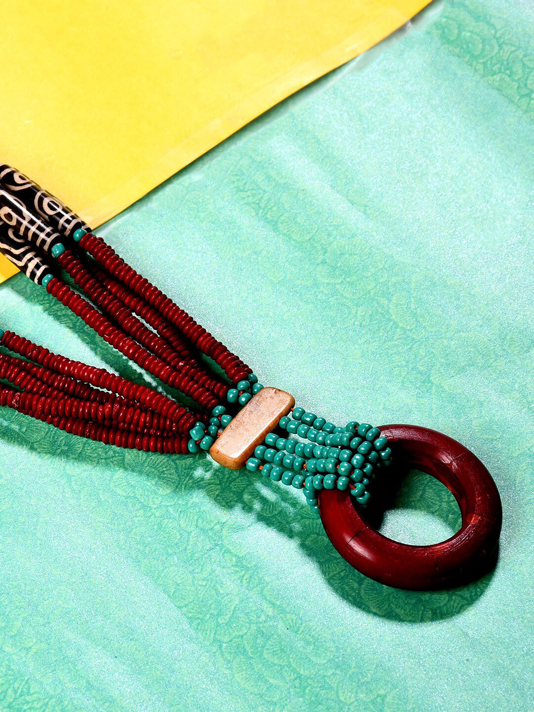 Buy Bamboo Tree Jewels Alloy Artificial Beads Necklace - Necklace And ...