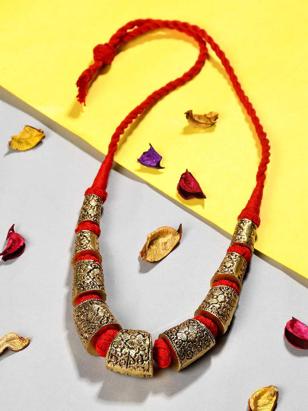 Buy Bamboo Tree Jewels Handcrafted Drawstring Necklace - Necklace And ...