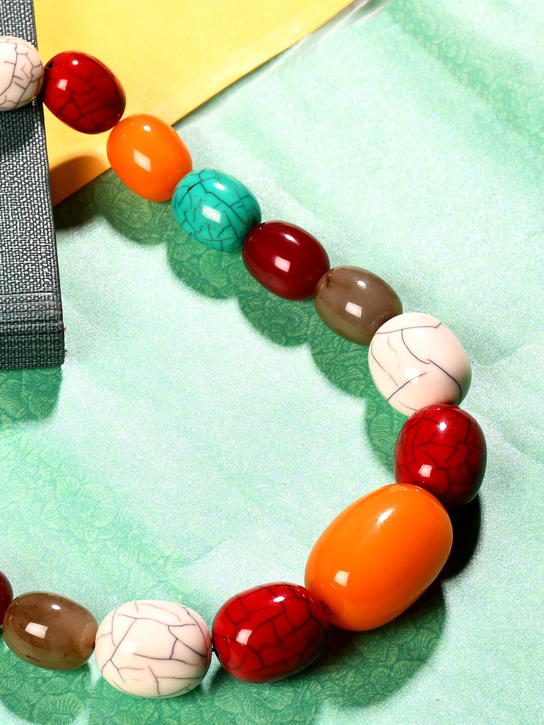 Buy Bamboo Tree Jewels Alloy Beaded Slip On Necklace - Necklace And ...