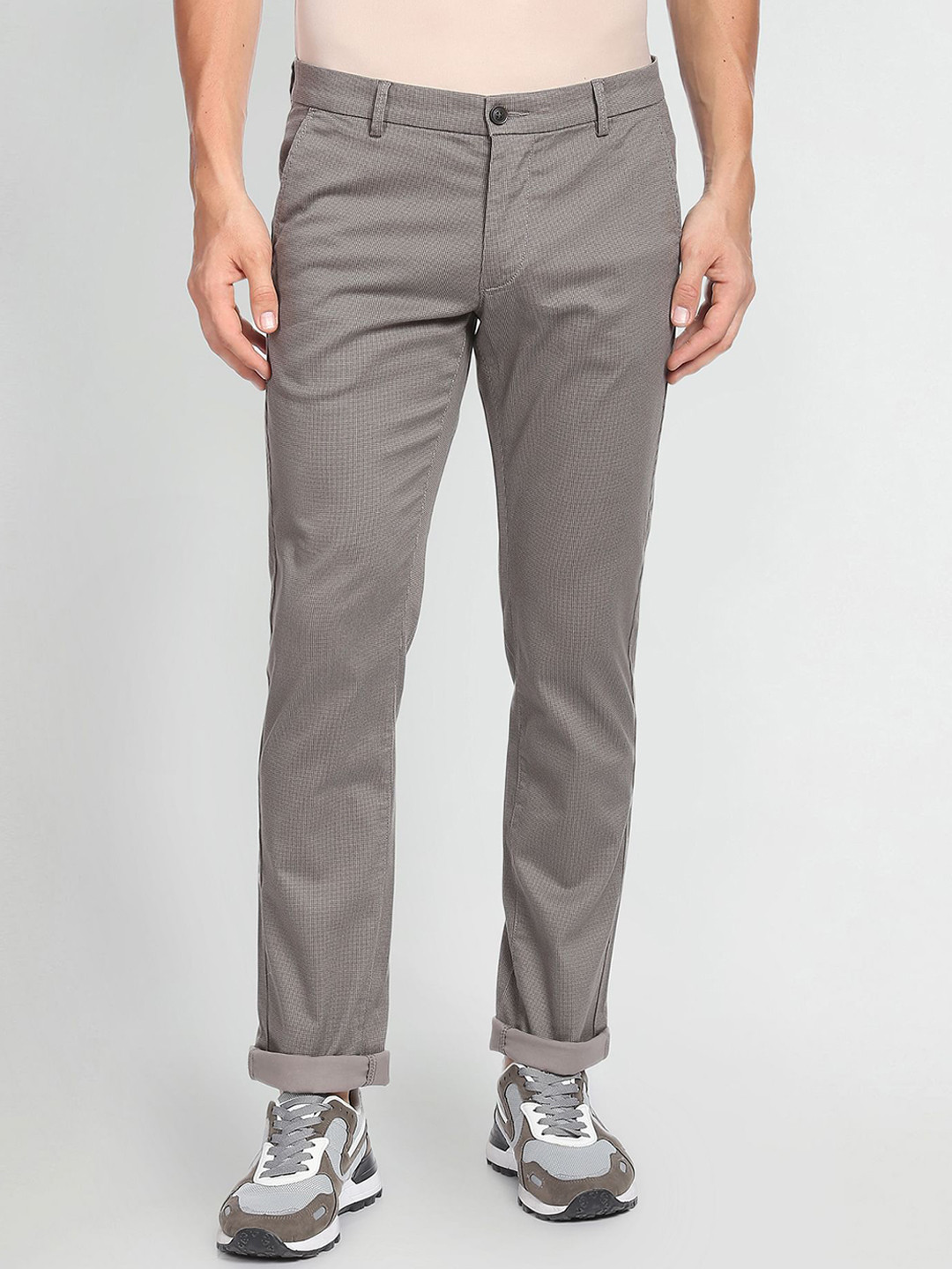 Buy Arrow Sport Men Slim Fit Low Rise Chinos Trousers - Trousers for ...