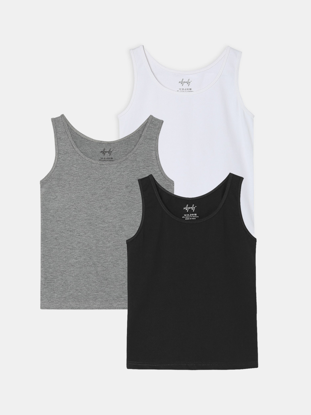 Buy Sillysally Girls Set Of 3 Innerwear Vests - Innerwear Vests for ...