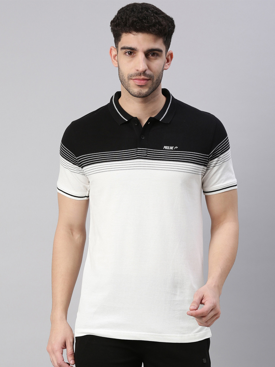 Buy Proline Striped Polo Collar Cotton T Shirt - Tshirts for Men 22271348 | Myntra