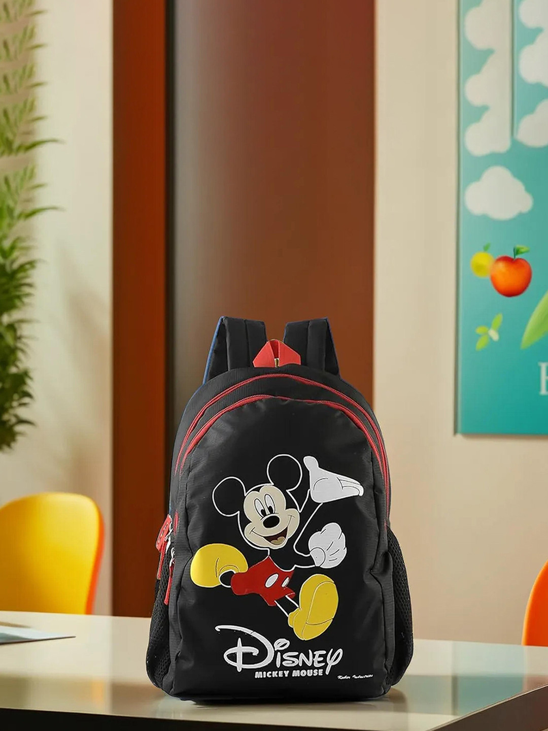 Buy Kuber Industries Waterproof Disney Mickey Mouse Black Print School ...