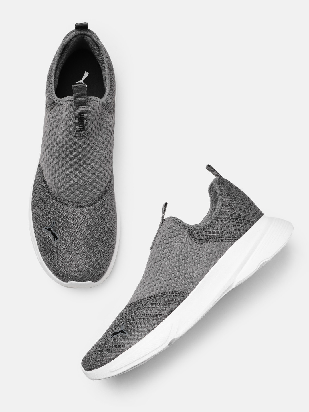 Buy Puma Men Textured Melanite Slip On Sneakers - Casual Shoes for Men ...