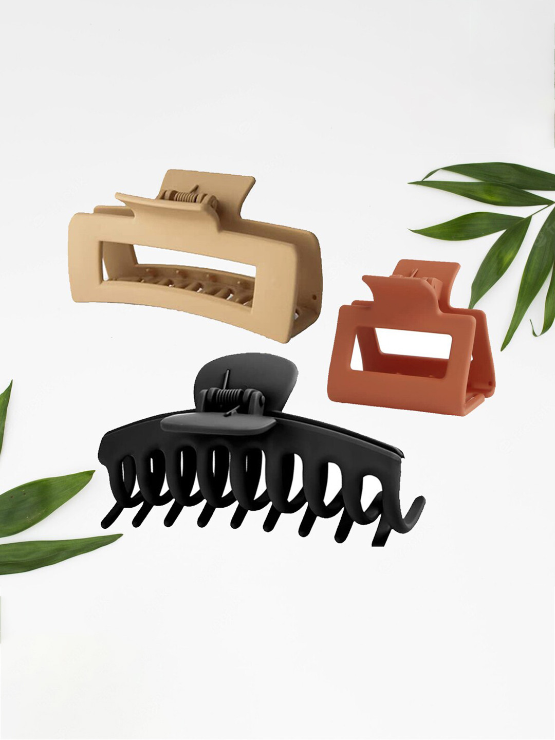 Buy Krelin Women Set Of 3 Anti Rust Durable Plastic Claw Clips - Hair ...