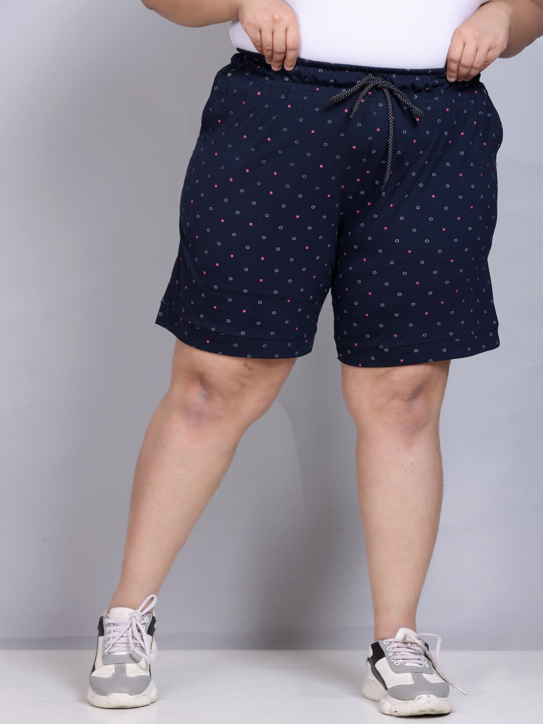 Buy CUPID Women Plus Size Printed Cotton Shorts - Shorts for Women ...