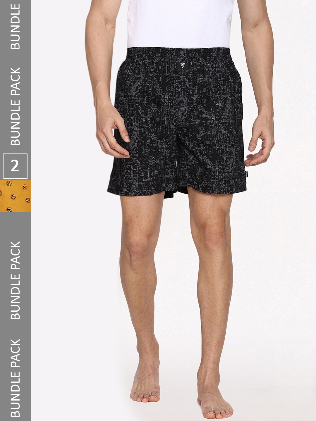 Buy Van Heusen Innerwear Men Pack Of 2 Allover Print Side Pocket Side ...