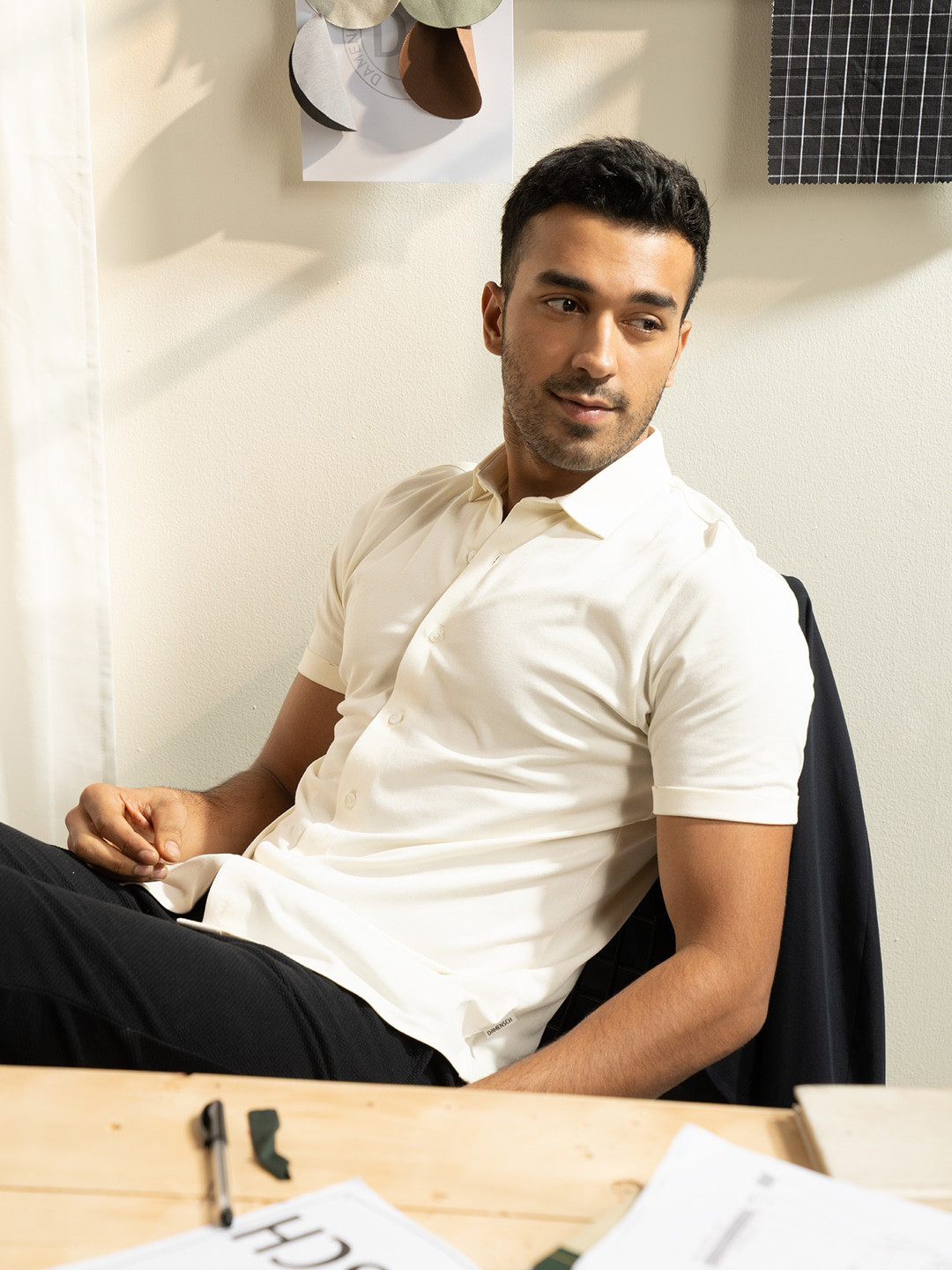 Buy DAMENSCH Men Constant Cotton Thermoregulating Pique Shirt - Shirts ...