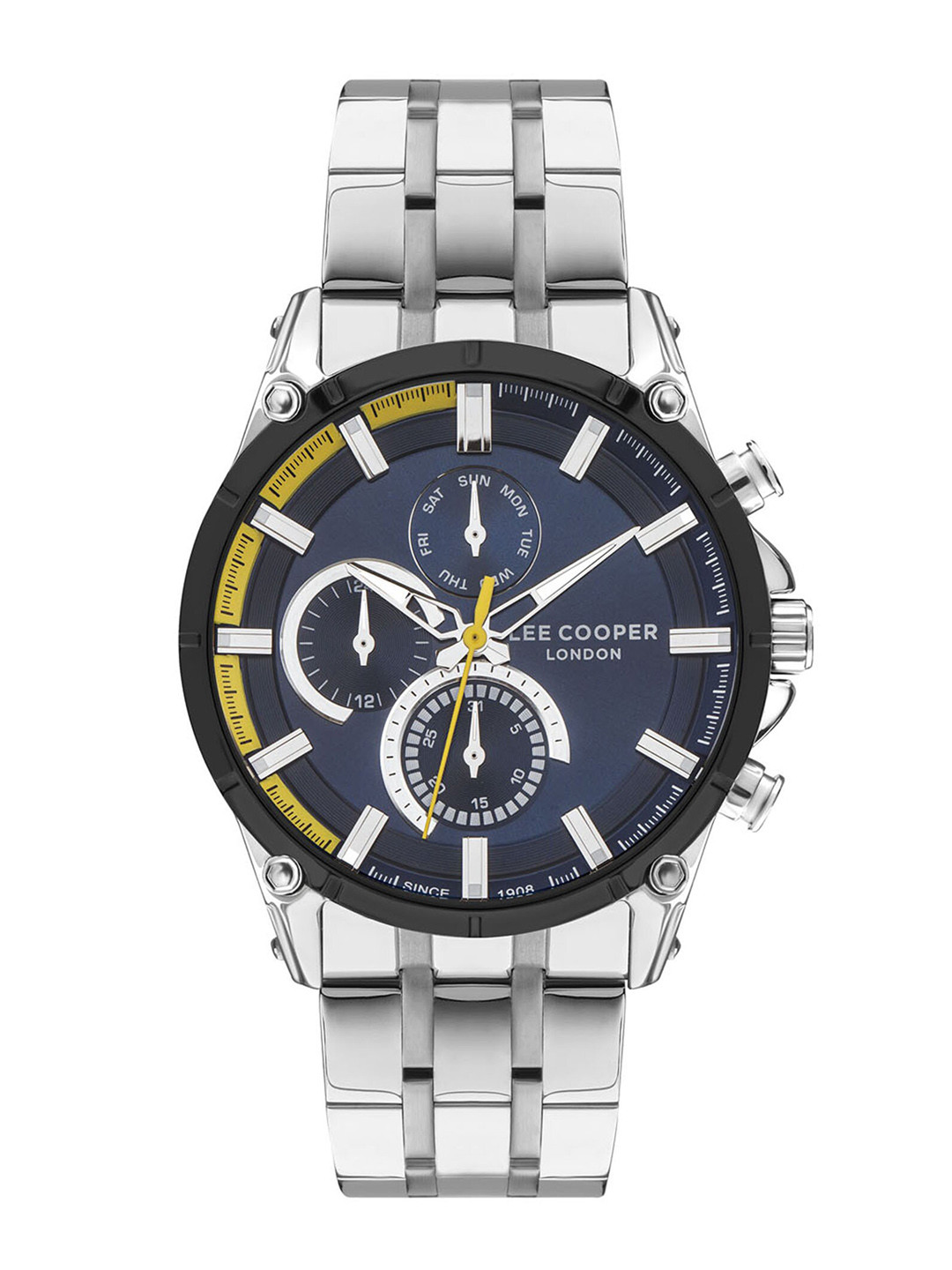 Buy Lee Cooper Men Brass Stainless Steel Straps Digital Multi Function ...