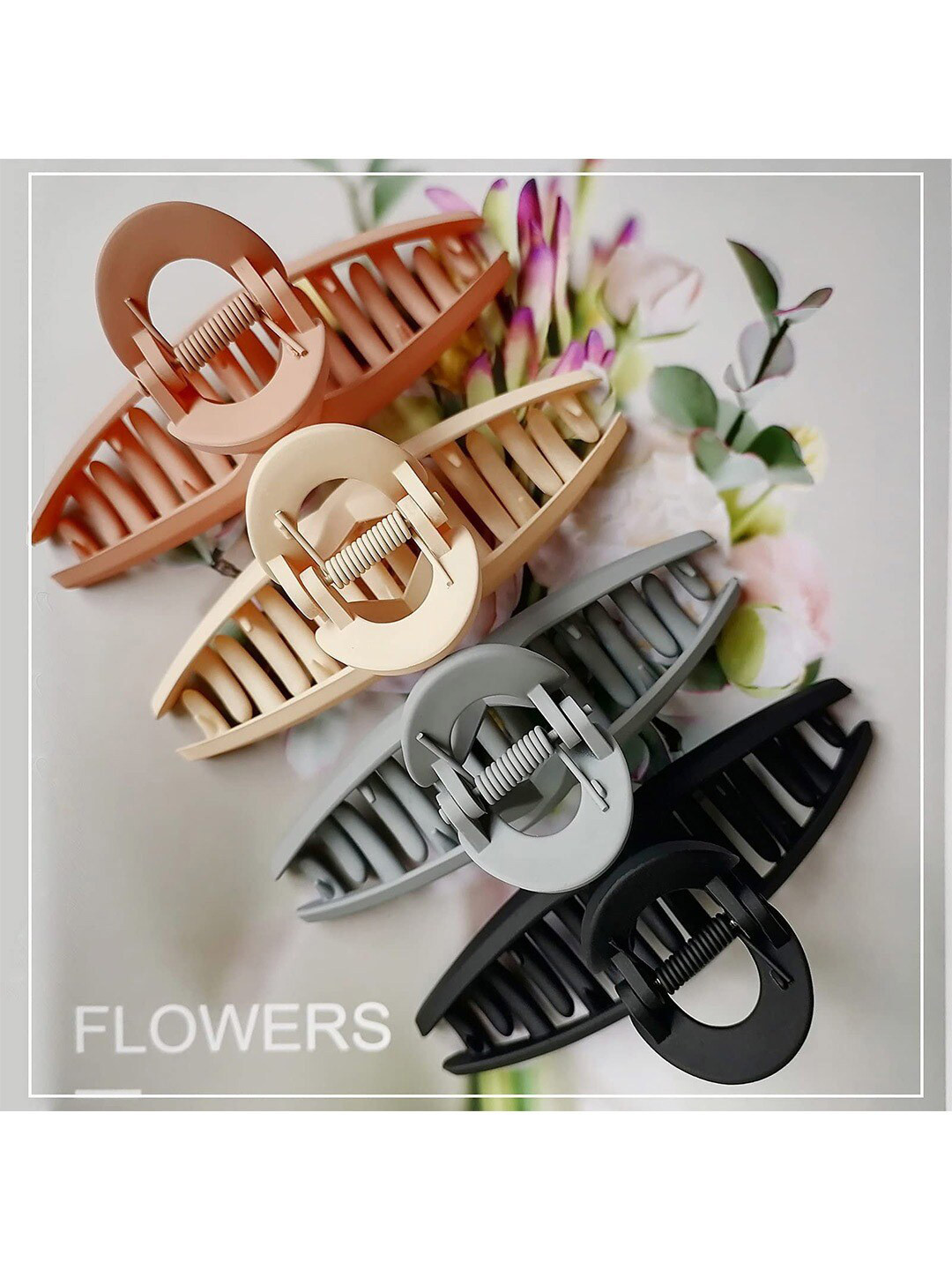 Buy Krelin Women Set Of 4 Anti Rust Durable Plastic Claw Clips - Hair ...