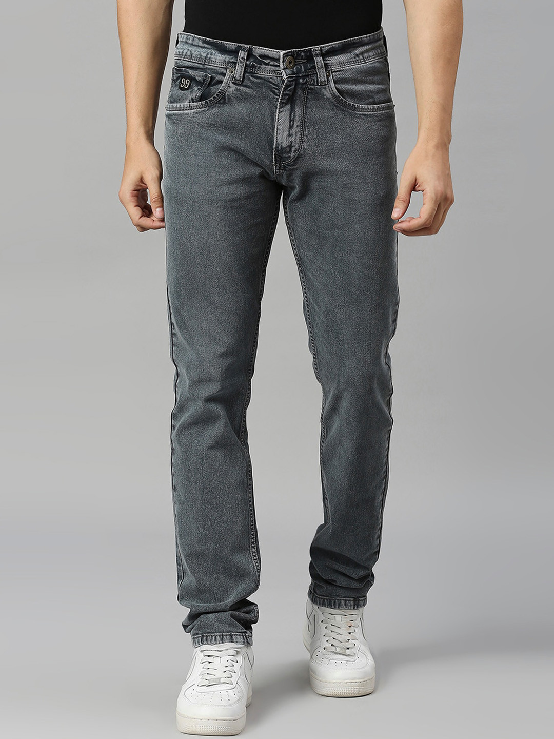 Buy HJ HASASI Men Relaxed Fit Heavy Fade Stretchable Pure Cotton Jeans ...