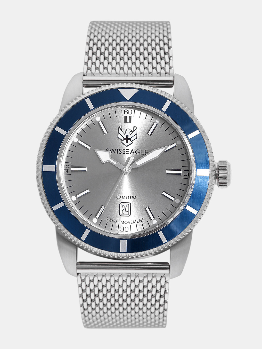 Buy Swiss Eagle Men Grey Analogue Watch 9114 22 - Watches for Men ...