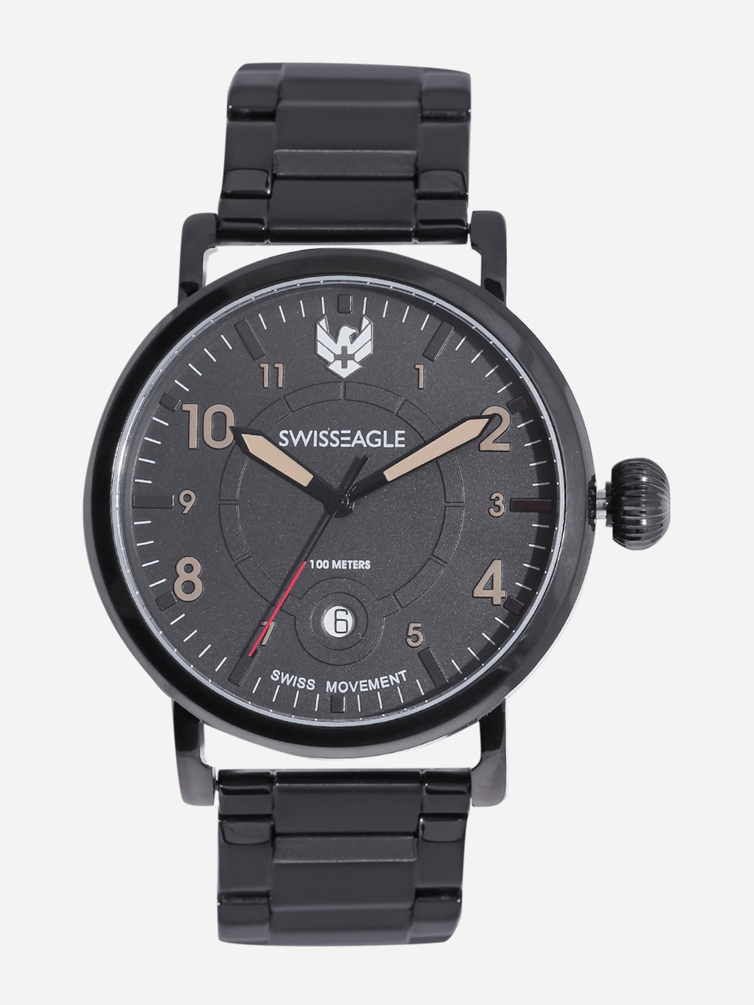 Buy Swiss Eagle Men Black Analogue Watch SE 9121 55 - Watches for Men ...