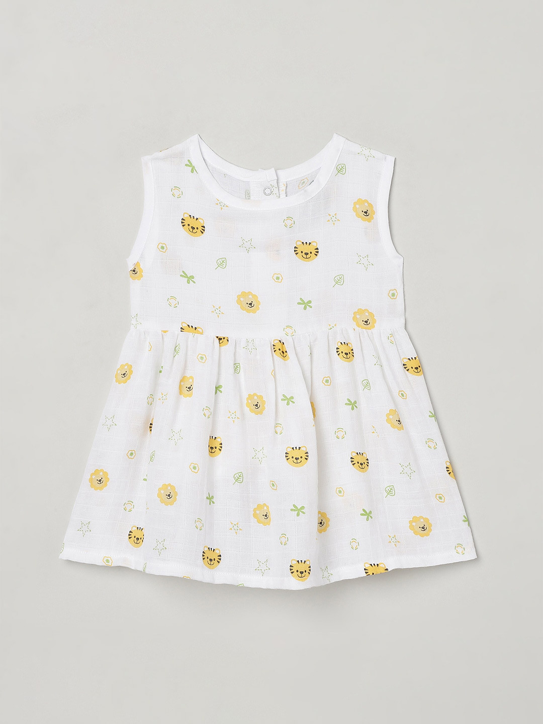Buy The Boo Boo Club Girls Printed Sustainable Cotton Fit & Flare Dress ...