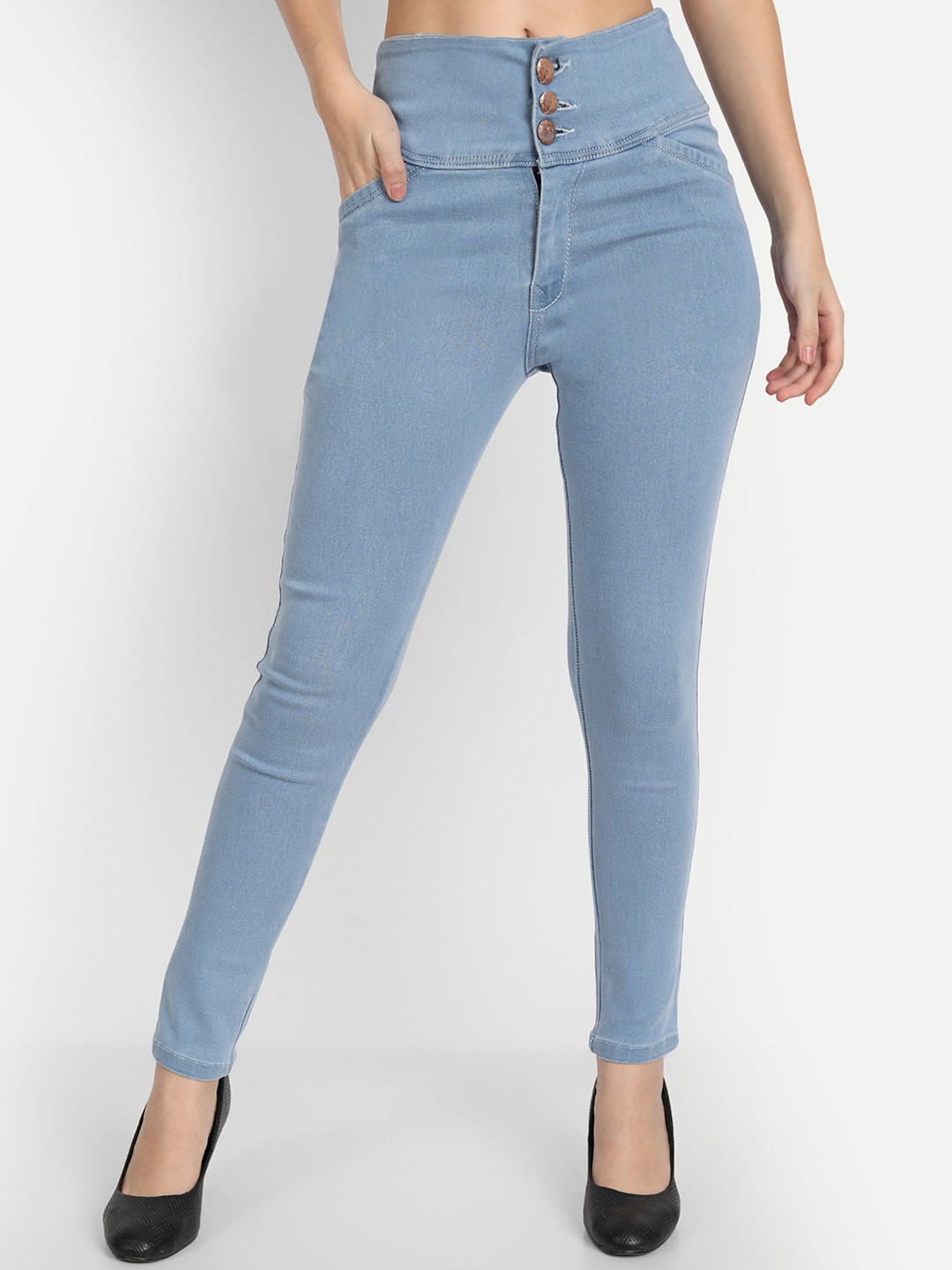 Buy AngelFab Women Jean Skinny Fit High Rise Stretchable Cotton Jeans - Jeans for Women 22302430 ...