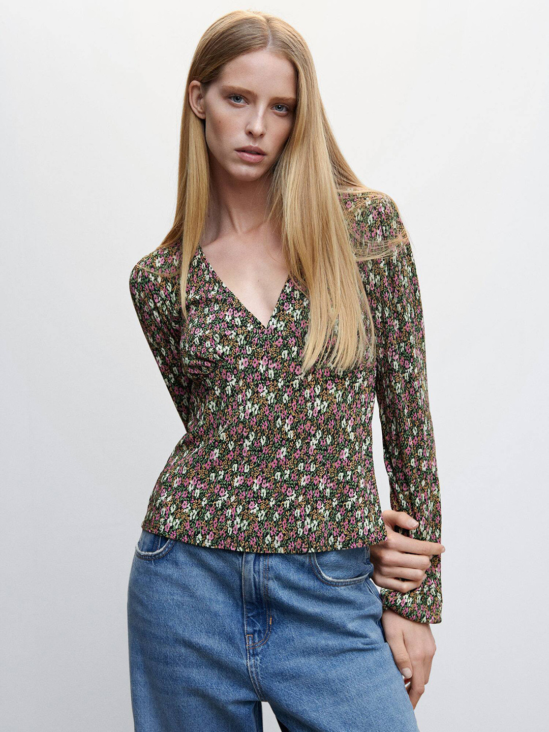 Buy MANGO Floral Print Empire Top - Tops for Women 22303020 | Myntra