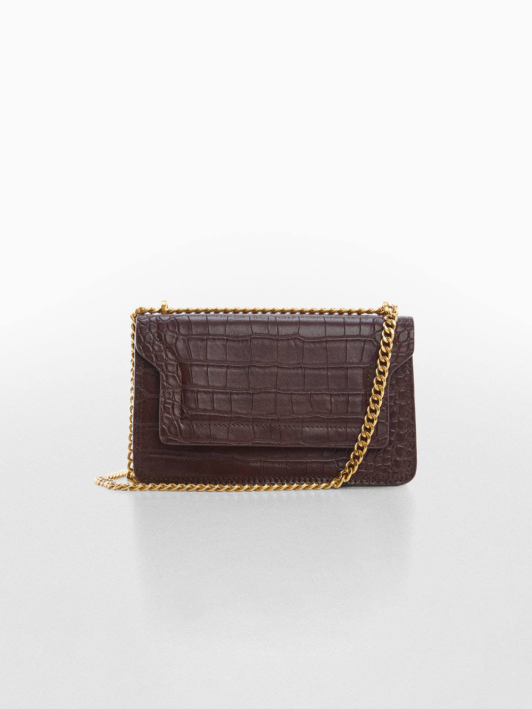 Buy MANGO Women Croc Textured Structured Sling Bag - Handbags for Women ...