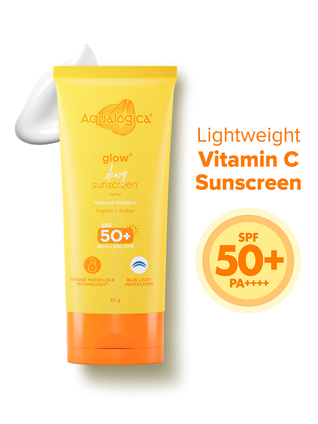 Buy Aqualogica Glow+ Dewy Lightweight & Hydrating Sunscreen With SPF50 ...