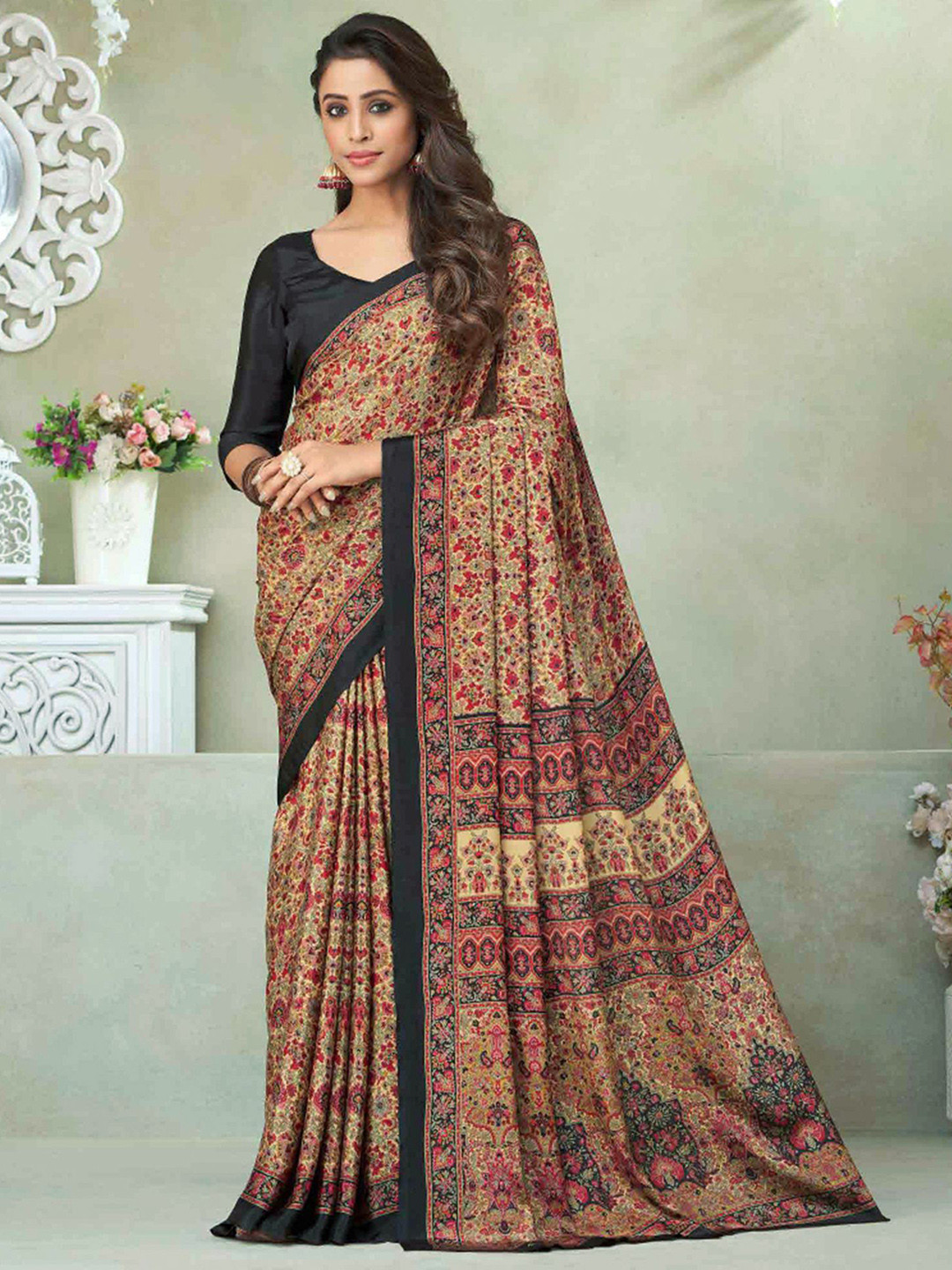 Buy Satrani Floral Printed Saree - Sarees for Women 22305434 | Myntra