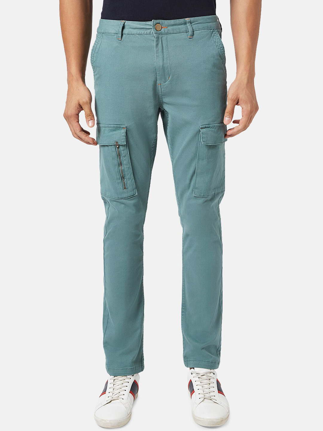 Buy Urban Ranger By Pantaloons Men Slim Fit Mid Rise Cotton Cargos ...