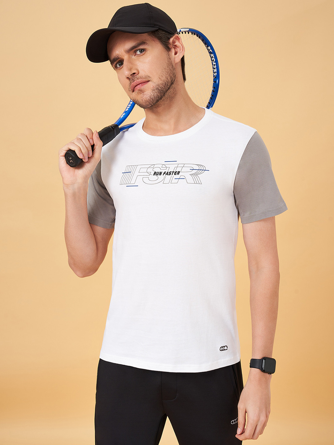 Buy Ajile By Pantaloons Typography Printed Slim Fit Cotton T Shirt ...