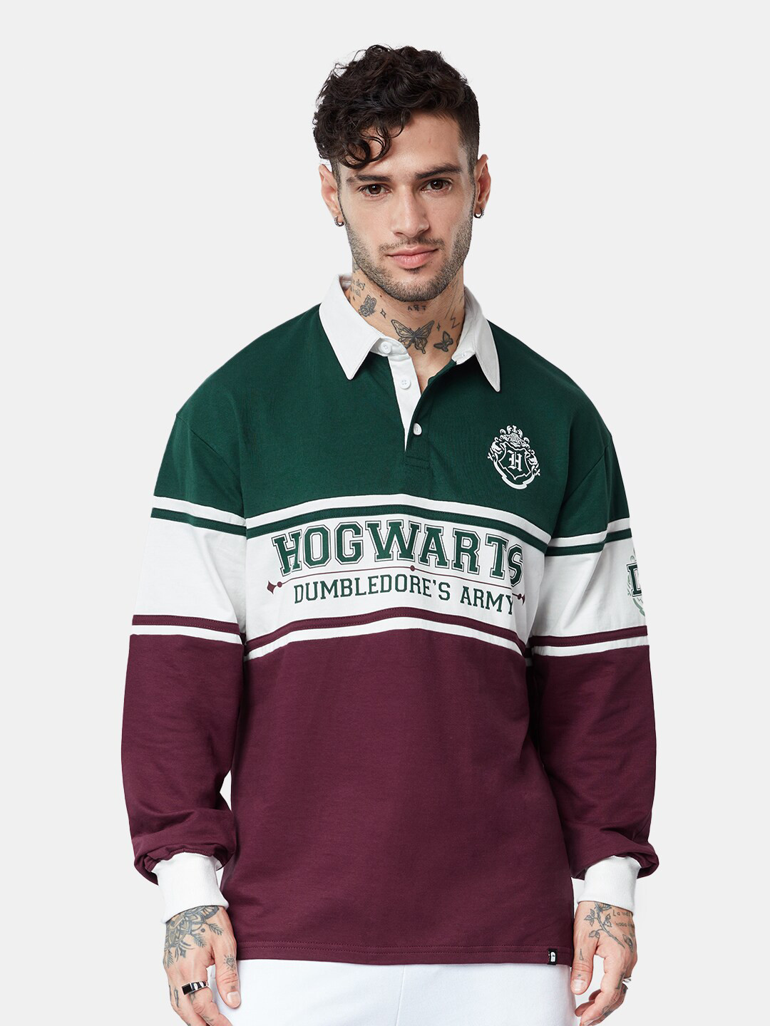 Buy The Souled Store Typography Printed Harry Potter Pure Cotton Polo ...