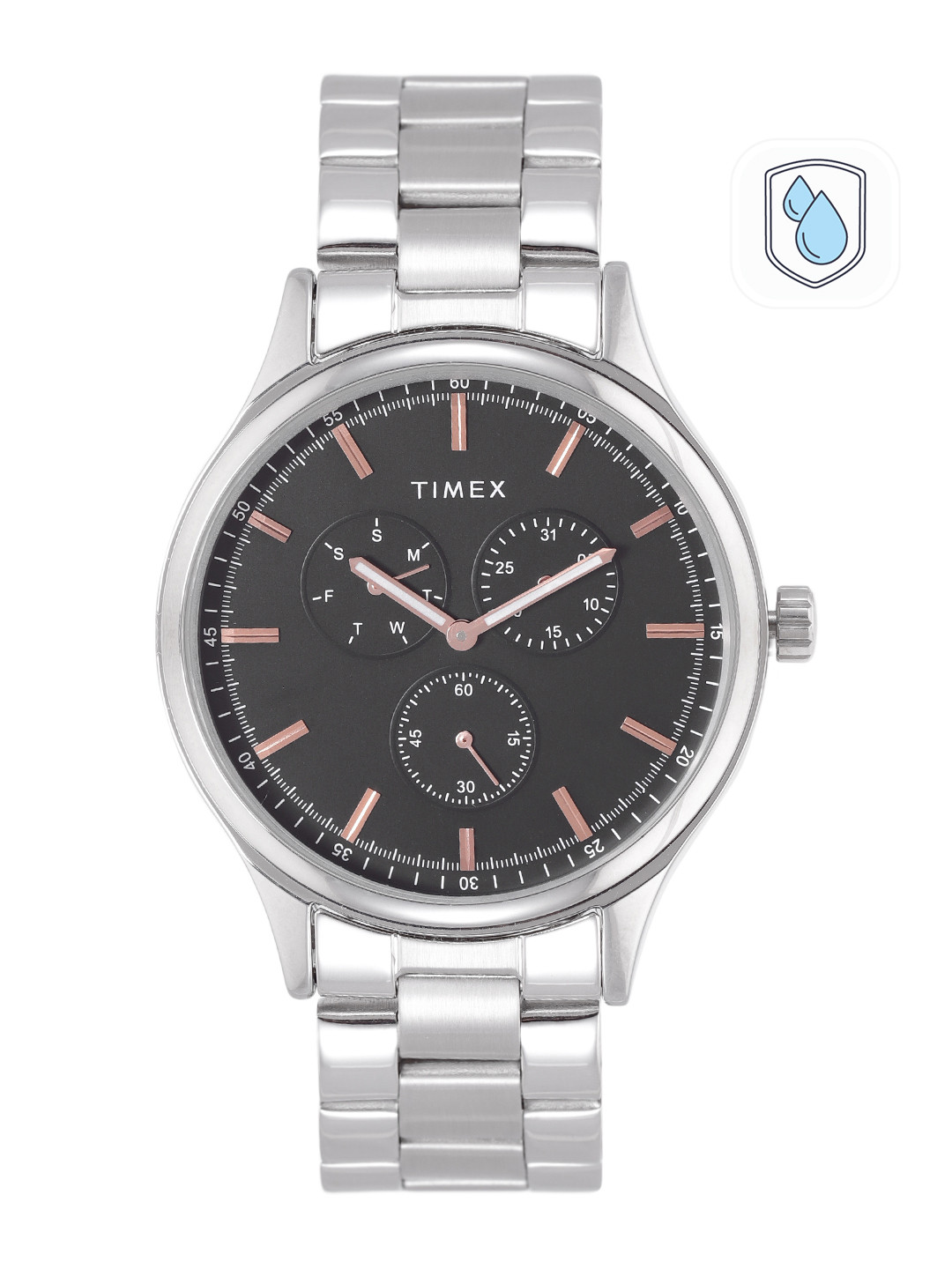 Buy Timex Men Brass Dial & Bracelet Style Straps Analogue Multi ...